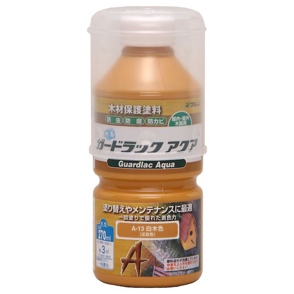 【商品説明】●1回塗りで優れた着色力、塗り替えやメンテナンスに最適。●主な用途:ウッドデッキ、ガーデンテーブル、プランターなどの屋外木部。●サイズ(横×縦×高さ):65mm×65mm×151mm。●重量:0.34kg。