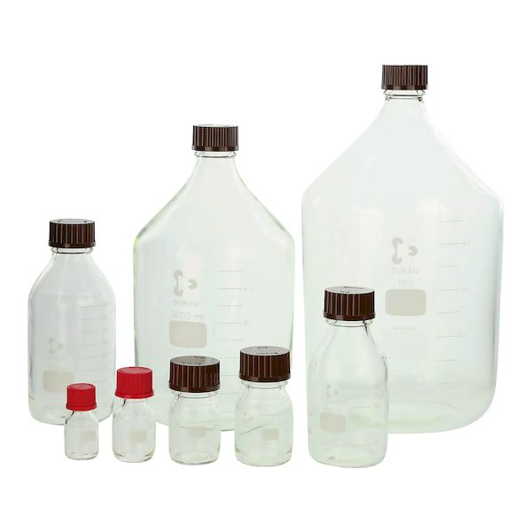【商品説明】●高純度医薬、試薬や分析用標準液などの保存容器として幅広くご使用いただける多目的びんです。●ガラス材質は、JIS R3503（1994年）「ほうけい酸ガラス-1」に相当するDURAN（R）を使用しています。●ビン底には細かい凹凸...