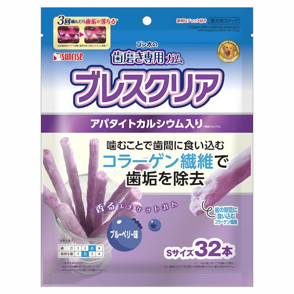 【商品説明】●愛犬の口腔内の健康にうれしいアパタイトカルシウム入り、お口がさわやかに香るブルーベリー味の歯磨きガムです。●噛むことできめ細いコラーゲン繊維が歯の表面を磨きます。●リンゴ抽出物、ビタミンE、歯のための食品素材POs-Caを配合...