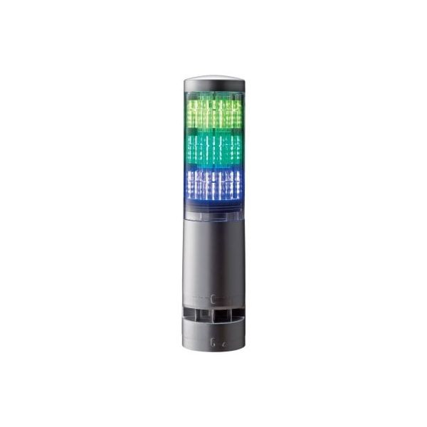 パトライト0120-497-090【商品説明】[型式] LA6-3DTNUB-RYG[LED段数] 3段[定格電圧] DC24V[取り付け・配線仕様] 直付け・スクリューレス端子台[ボディ色] シルバー[点滅・ブザー有無] 有り[出荷時の設...