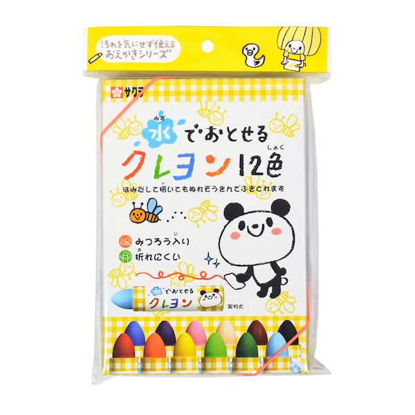 【商品説明】●手足や体についても水で洗えば容易に落とせます。●表面がつるっとしたところは、はみだして描いてもぬれ雑巾でふき取ることができます。（※一部材質は除きます。）●ミツバチの巣より採取されるみつろうを原材料の一部に使用しています。●力...