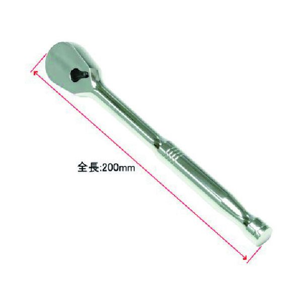 【商品説明】【特長】●差込角3／8DR(9.5mm)もスタンダードなラチェットハンドル【用途】【仕様】●差込角(mm)：9.5●全長(mm)：200【仕様2】●差込角：3／8DR●ギア数：36T【材質／仕上】【セット内容／付属品】【注意】●...