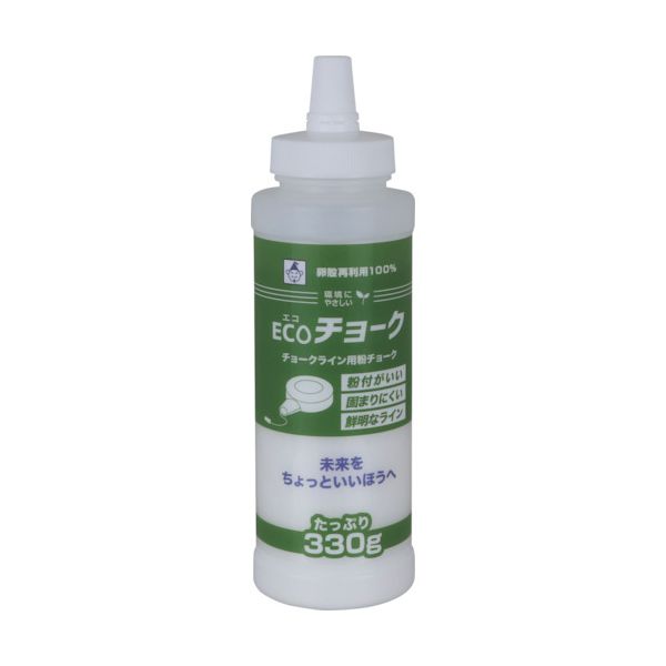 【商品説明】【特長】●卵殻再利用100％で環境にやさしい粉チョークです。【用途】●チョークライン用。【仕様】●色：白●容量(g)：330【仕様2】【材質／仕上】●粉チョーク：卵殻カルシウム【セット内容／付属品】【注意】●材質により消えない場...