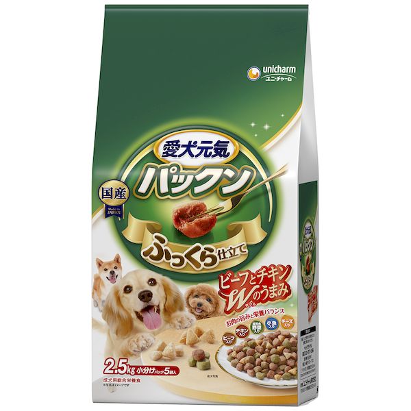 【商品説明】●お肉のうまみ、たっぷり。美味しいふっくら仕立て●いろいろやわらか粒たっぷりで、食べやすくて美味しい●総合栄養食なので、愛犬に必要な栄養素をバランス良く摂取できます。●オリゴ糖配合●おいしさと風味を逃さない小分けパック●原材料：...
