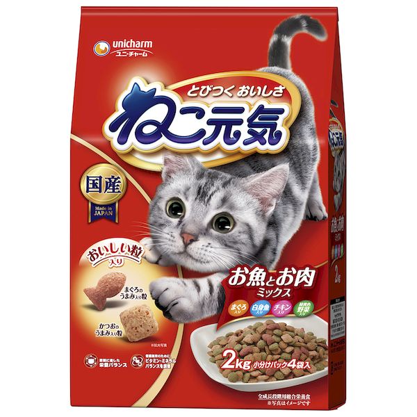 【商品説明】●サクサクおいしい食感のかつおだし入り粒と、まぐろのうまみ入り粒が入ってとびつくおいしさ●おいしさと栄養バランスを考えた全成長期用総合栄養食●体をつくり、健康を維持するのに欠かせないビタミン・ミネラルをバランス良く調整●猫の健康...