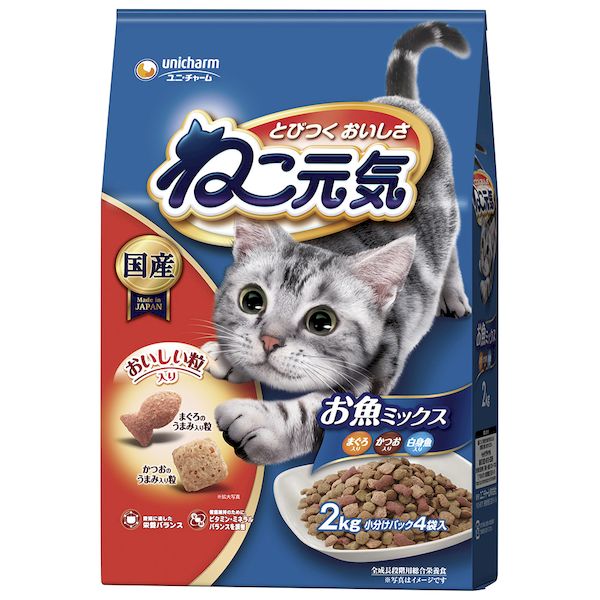 【商品説明】●サクサクおいしい食感のかつおだし入り粒と、まぐろのうまみ入り粒が入ってとびつくおいしさ●おいしさと栄養バランスを考えた全成長段階用総合栄養食●体をつくり、健康を維持するのに欠かせないビタミン・ミネラルをバランス良く調整●猫の健...