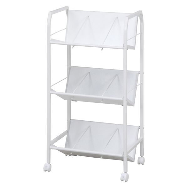 【商品説明】●カラー：ホワイト●商品サイズ(mm)：　全体：幅550 × 奥行400 × 高さ1120耐荷重(棚1段)：5kg●商品重量(kg)：11●素材：●構造部材：金属（鋼）／ナイロン　●表面加工：エポキシ樹脂塗装※商品画像の小物等は...
