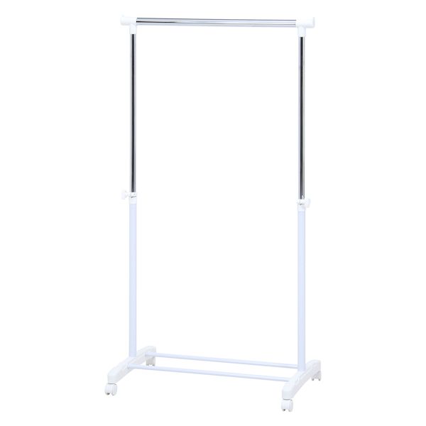 【商品説明】●カラー：ホワイト●商品サイズ(mm)：　全体：幅750 × 奥行430 × 高さ895〜1470耐荷重(全体)：15kgパイプ直径：30mm●商品重量(kg)：1.3●素材：●構造部材：金属（鋼）　●表面加工：めっき（クロム）...