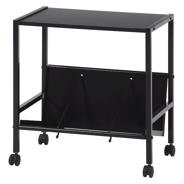 【商品説明】●カラー：ブラック●商品サイズ(mm)：　全体：幅550 × 奥行380 × 高さ580耐荷重(天板)：10kg耐荷重(棚)：5kg天板サイズ：515x370mm●商品重量(kg)：7※商品画像の小物等は商品に含まれておりません...