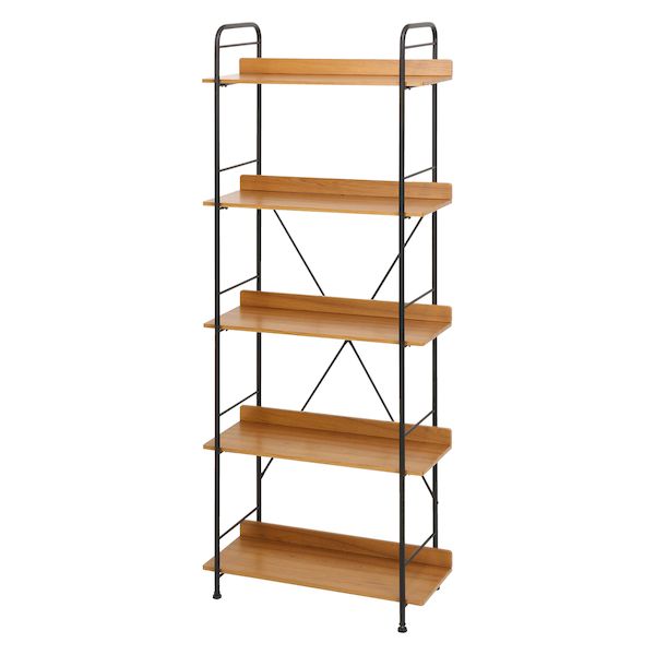 【商品説明】●カラー：ブラウン●商品サイズ(mm)：　全体：幅710 × 奥行310 × 高さ1510耐荷重(棚板)：3kg棚板厚：10mm●商品重量(kg)：14●素材：●構造部材（フレーム）：金属（鋼）　●表面加工（フレーム）：エポキシ...