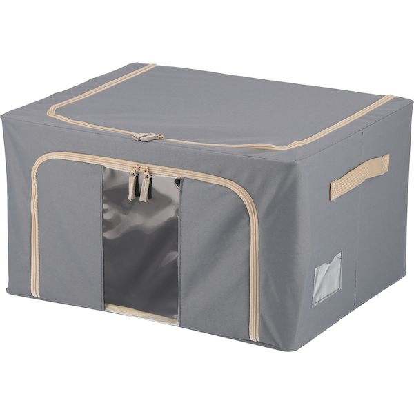 【商品説明】●カラー：グレー●商品サイズ(mm)：　全体：幅500 × 奥行400 × 高さ280内容量：55L耐荷重(全体)：12kg●商品重量(kg)：1●素材：●ポリエステル／スチール※商品画像の小物等は商品に含まれておりません。※画...