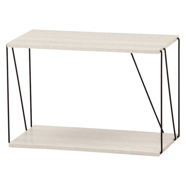 【商品説明】●カラー：ホワイトウォッシュ●商品サイズ(mm)：　全体：幅610 × 奥行310 × 高さ400●商品重量(kg)：4.8●素材：●構造部材（棚板）：プリント紙化粧繊維板　●構造部材（フレーム）：スチール※商品画像の小物等は商...
