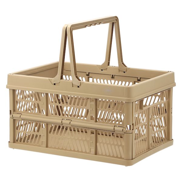 【商品説明】●カラー：ベージュ●商品サイズ(mm)：　全体：幅450 × 奥行315 × 高さ250耐荷重(全体)：8kg内容量：26L折りたたみサイズ：450x315x68mm展開時内寸：405x275x230mm●商品重量(kg)：0....