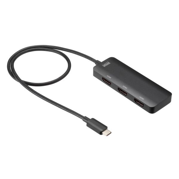 【商品説明】●USB Type-C搭載（映像出力に対応したType-Cポートのみ）のパソコンから3台のHDMIディスプレイやテレビなどに映像・音声を出力することができる変換アダプタです。●USB Type-C接続でのディスプレイ増設「Dis...