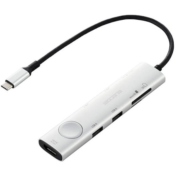 【商品説明】●Type-Cドッキングステーション PD対応 USB-A×2 USB-C×3 HDMI(4K60Hz) SD+microSD シルバー●USB Type-C(TM)ポートから最大8つのポートに多様な機器を接続できるドッキングス...
