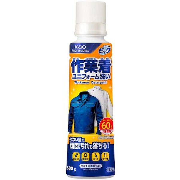 【商品説明】【特長】●少ない量で頑固汚れも落ちます。●たっぷり洗える濃縮タイプです。【仕様】●容量(kg)：0.6【仕様2】●業務用洗剤●無蛍光・無香料・無着色料類似商品はこちらKao 457301 液体ビック 作業着・ユニ3,619円Ka...