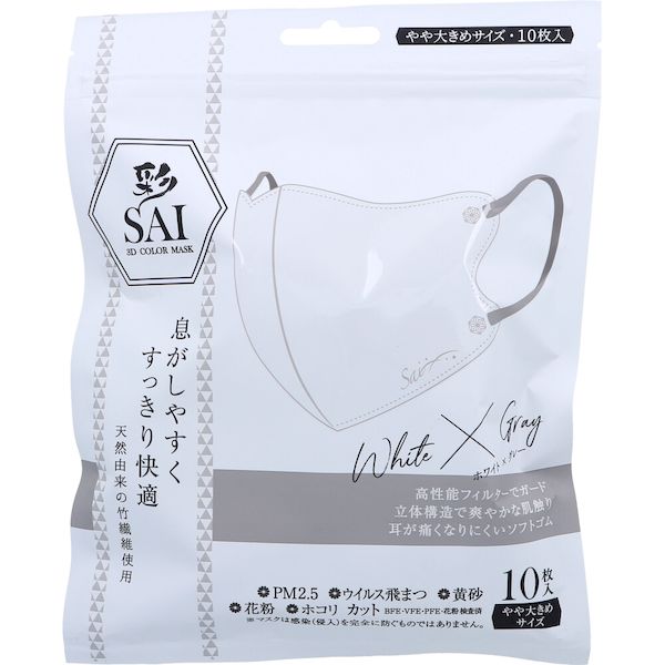 【商品説明】個装サイズ：170X215X25mm個装重量：約44g内容量：10枚入製造国：中国【素材名】表地・裏地：ポリプロピレンフィルター：レーヨン、ポリプロピレン耳ひも部：ポリエステル、ポリウレタン※本製品のフィルターには、竹由来のパン...