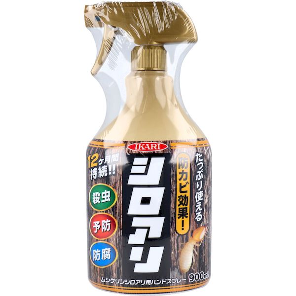 【商品説明】個装サイズ：110X245X90mm個装重量：約1024g内容量：900mL【適用害虫】シロアリ、アリ、ダンゴムシ、ワラジムシ、ゲジ、ヤスデ、ムカデ【有効成分】ビフェントリン、ヘキサコナゾール、ジヨードメチル-P-トリルスルホン...