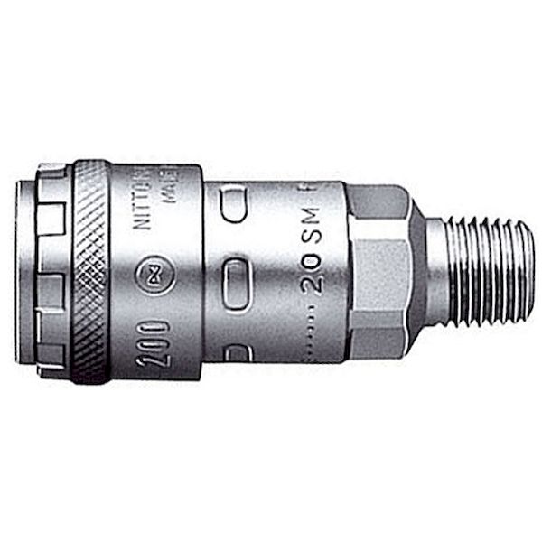 【商品説明】●品番200-20SM●商品特徴・SM型(めねじ取付用)・プラグ・ソケットの接続は、押し込むだけのワンタッチ接続。・圧力損失の少ないバルブ構造を採用。流量アップを実現。・接続時のシールは端面パッキング方式を採用。・接続荷重が小さ...