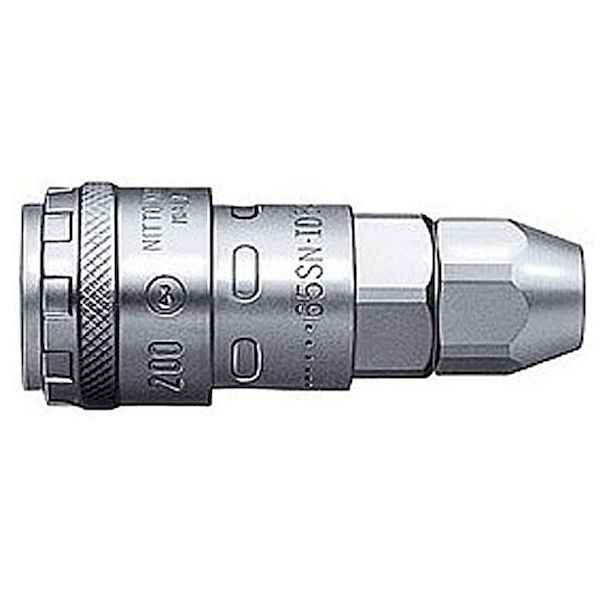 【商品説明】●品番200-65SN●商品特徴・SN型(ウレタンホース取付用/ナットカプラ)・ホースバンド不要でホースを装着。・ホースへの取付は、ニップルに差し込みナットを締めるだけ。・ホース外周面を締め付けるため、ホースの抜けや流体の流出が...