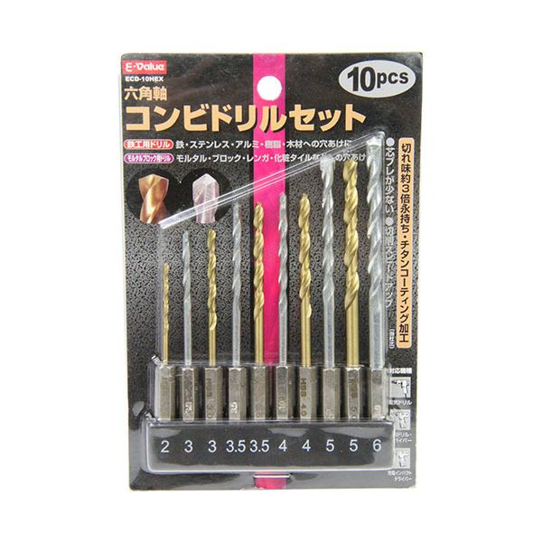 【用途】鉄工用は鉄・ステンレス・アルミ・樹脂・木材、モルタル用はモルタル・ブロック・レンガへの穴あけ作業。【機能・特徴】刃先にはシンニング加工を施している為、材料への食いつきが良くすべりにくです。6.35mm六角軸を採用しており、チャック滑...