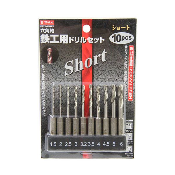 【用途】鉄・軽金属・樹脂・木材への穴あけ作業。【機能・特徴】刃先にはシンニング加工を施している為、材料への食いつきが良くすべりにくです。6.35mm六角軸を採用しており、チャック滑りが少なくインパクトドライバーでの使用が可能です。【仕様】●...