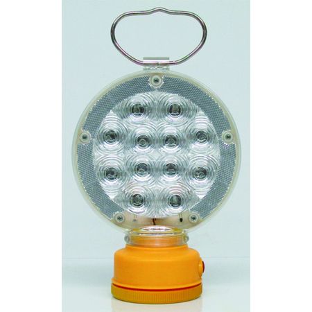 トーグ安全工業044-865-3411【商品説明】■強力なLEDがまぶしい光りを照射します。高速道路などでも使用することができます。単1乾電池2本で使える高出力の点滅灯です。■サイズ：約φ195×高さ330（取手部60含む）mm■点滅時間：...