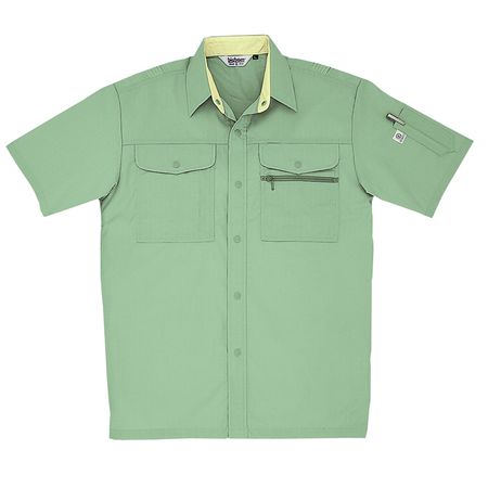 【商品説明】■素材：強撚トロピカル■ポリエステル80%　綿20%（再生ポリエステル55%使用）■エコ素材　涼感素材　静電気帯電防止素材　プリーツ■ディティールにこだわった男女ペアユニフォーム！■バックプリーツで動きやすい、安心・安全の東レエ...