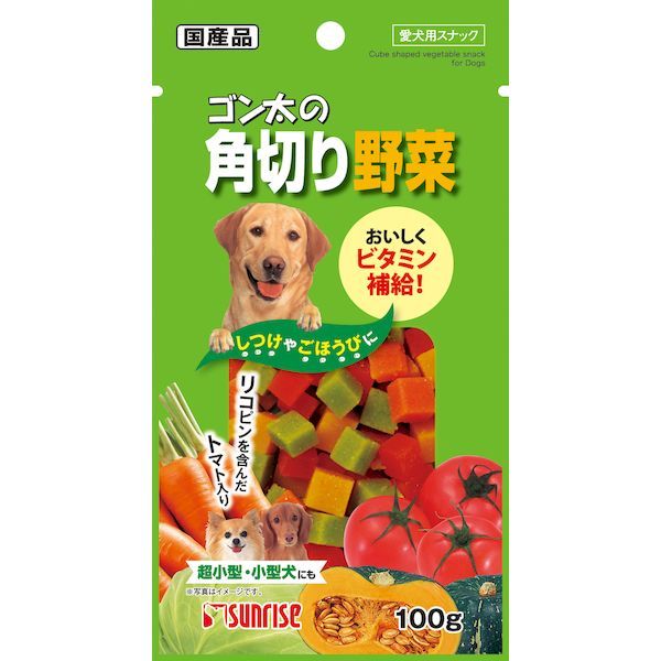 【商品説明】●ビタミンを補給できる野菜をおいしく調理したスナックです。●にんじん、キャベツ、かぼちゃ、トマトの4種の野菜を使用しました。●ひとくちサイズで、しつけやごほうびにおすすめです。●原材料：野菜類(にんじん、キャベツ、かぼちゃ、トマ...