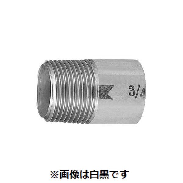 【商品説明】ステンレス鋼 ねじ込み継手片ニップル（SUS304TP）製品番号：PKボデー：SUS304TP接続形状：ねじ込み JIS B0203最高許容圧力：・300℃以下の蒸気・空気・ガス・油：1.0MPa・220℃以下の蒸気・空気・ガス...