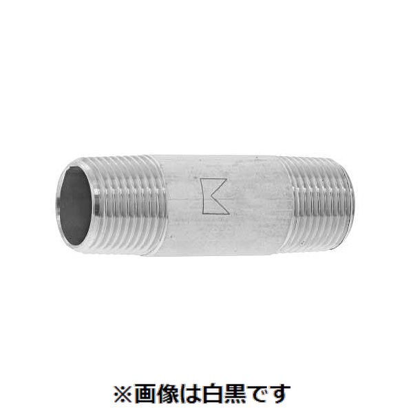 【商品説明】ステンレス鋼 ねじ込み継手両長ニップル（SUS304TP）製品番号：PN100Lボデー：SUS304TP接続形状：ねじ込み JIS B0203最高許容圧力：・300℃以下の蒸気・空気・ガス・油：1.0MPa・220℃以下の蒸気・...