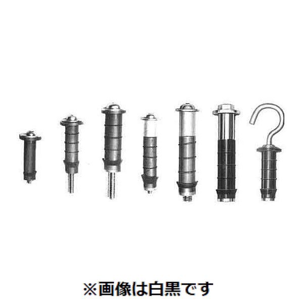 【商品説明】ゴム製プラグアンカー（ねじ、座金付属）　　（1）埋め込みプラグアンカーとして（壁に穴を開け使用）　ねじを締めることでゴムが穴径太さまで広がる。　相手が石膏ボードなど脆い材質の場合は強度が出ない。（2）中空カシメとして　推奨板厚は...