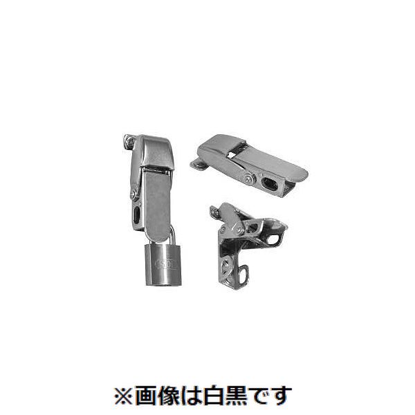 【商品説明】No.1020 ステンレスパッチン錠材質：ステンレス　SUS304特長・サビに強いステンレス製のパッチン錠。・施錠用の穴が付いているので南京錠等で施錠できます。・ねじ頭も隠れる仕様です。・No.2500シリーズであれば、35サイ...