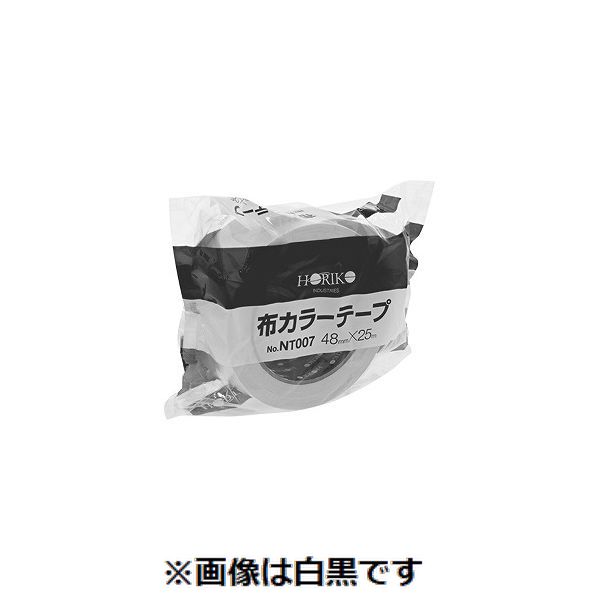 【商品説明】ホリコー 布カラーテープ No.NT007サイズ：48mm×25mカラー：白・黒・赤・黄・青・緑・シルバー発色抜群の、梱包用・布カラーテープ・段ボールの封カン、建築材料、資材等の結束、仮止め等に使える布テープ!・国産品。軽〜中梱...