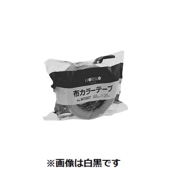 【商品説明】ホリコー 布カラーテープ No.NT007サイズ：48mm×25mカラー：白・黒・赤・黄・青・緑・シルバー発色抜群の、梱包用・布カラーテープ・段ボールの封カン、建築材料、資材等の結束、仮止め等に使える布テープ!・国産品。軽〜中梱...