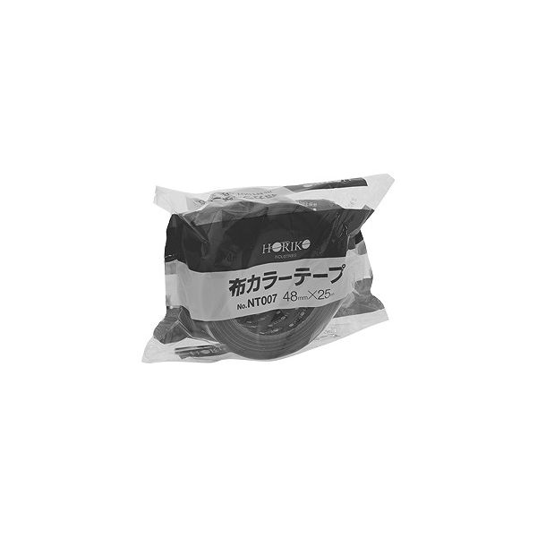 【商品説明】ホリコー 布カラーテープ No.NT007サイズ：48mm×25mカラー：白・黒・赤・黄・青・緑・シルバー発色抜群の、梱包用・布カラーテープ・段ボールの封カン、建築材料、資材等の結束、仮止め等に使える布テープ!・国産品。軽〜中梱...