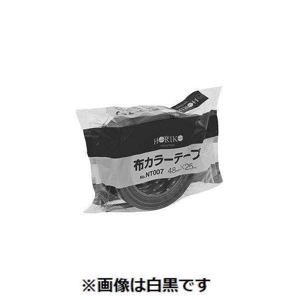 【商品説明】ホリコー 布カラーテープ No.NT007サイズ：48mm×25mカラー：白・黒・赤・黄・青・緑・シルバー発色抜群の、梱包用・布カラーテープ・段ボールの封カン、建築材料、資材等の結束、仮止め等に使える布テープ!・国産品。軽〜中梱...