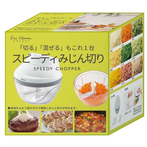 【商品説明】ハンドルを回すだけで簡単に人参、キャベツなどのみじん切り、マヨネーズ、メレンゲや生クリームがあっと言う間に作れる優れもの!●本体サイズ(約)：120X120X120mm●商品重量(約)：260g●材質：取っ手・羽/ポリプロピレン...