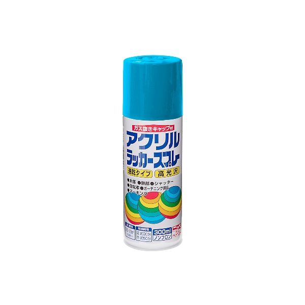 【商品説明】スプレー塗料 きれいな仕上がり ガス抜きキャップ付き●高光沢で乾燥が早く、日光や雨に強いアクリル塗料です。●霧は長円形（楕円）に吹き付けられ、噴出口先端を回転させると長円を縦、横に変えられる可変ノズル使用。●簡単にガス抜きが出来...