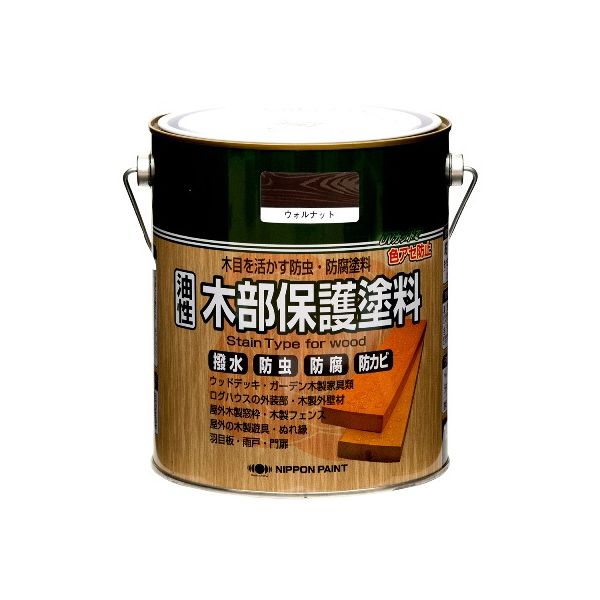 【商品説明】木部保護塗料 木目を生かす防虫・防腐塗料 屋外木部用●木材の防虫・防腐・防かび・防藻効果に優れ、撥水効果もあるので木材を長期間保護します。●木材に深く浸透して通気性を保ち、木材の耐久性を高めます。●木目を生かした半透明仕上げがで...