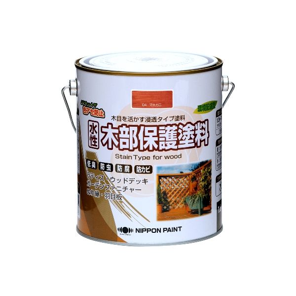 【商品説明】水性木部保護塗料 木目を生かす浸透タイプ 紫外線吸収剤●水性タイプなので、初めての方にも手軽に塗装できる木部保護塗料です。●木材の防虫・防腐・防かび効果に優れ、木材に浸透して木の腐蝕を防ぎます。●木目を生かした半透明仕上げができ...