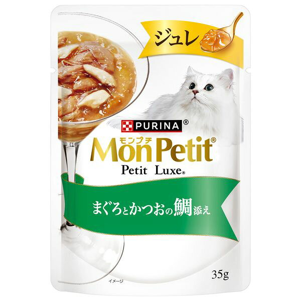 【商品説明】●厳選されたまぐろ・かつおに鯛を添え、お魚の旨みたっぷりのジュレと一緒に味わう贅沢な美味しさ。●ジュレの滑らかな質感が猫の食欲を刺激します。●いつもの食事やおやつ、ご褒美にも。●原材料：魚介類(かつお、まぐろ、鯛、フィッシュエキ...