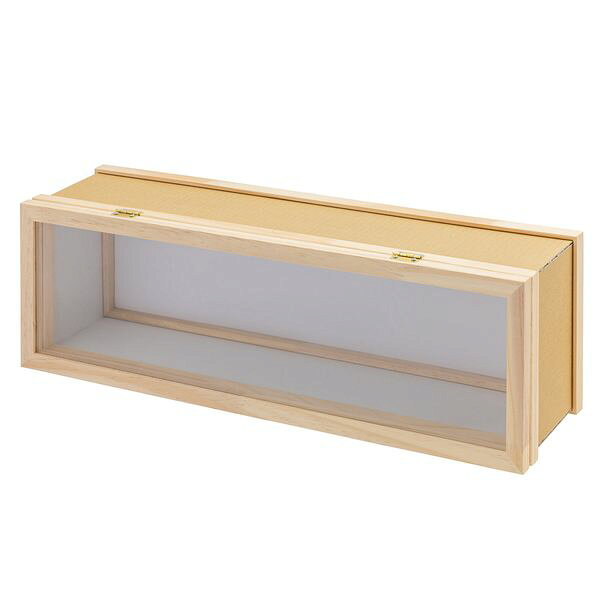 【商品説明】●裏板寸法：133×463mm 側面内寸：136×466mm BOX外寸：150×480mm●裏板が133×463mmの横長のBOXフレームです。奥行きは付属のダンボールで調節できます。前面は扉式で開閉できます。●フレーム材：木...