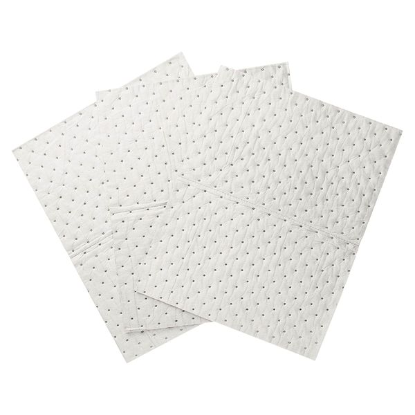 【商品説明】●水をはじき、油のみをすばやく吸収します ●優れた液体保持力を持つ吸収シートです ●中央のミシン目で簡単にカットできます ●吸収力（ml）：約800（1枚の吸収力） ●タイプ：産業用シート（油）
