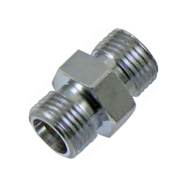 【商品説明】●取付けネジ同径 G1/8(PF1/8) 管用平行ネジ ●使用最高圧力 1.0MPa ●材質：黄銅（真鍮） メッキ仕上げ 用途：ネジ同士の接続コンヨ　県央貿易　三条4969968275119類似商品はこちらSUN UP 4969...
