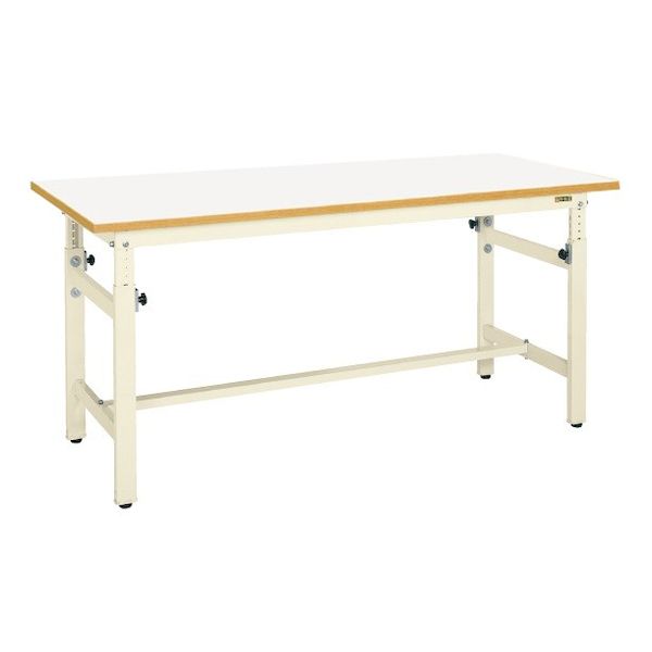 高さ740〜1040mmの範囲で25mm毎に高さ調整可能！！●外寸：W1800×D750×H740?1040mm●内寸：W1530×D528mm●カラー：アイボリー●質量：39kg●天板サイズ：1800×750×21mm●天板材質：サカエリ...