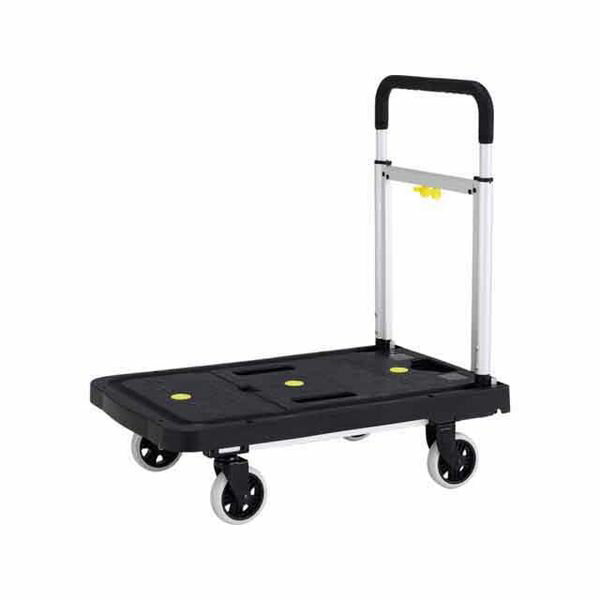 アルインコ06-7636-2222【商品説明】●キャスターが収納できる軽量コンパクト台車。●荷台寸法(mm)・全長：605・全幅：411●収納寸法(mm)・全長：675・全幅：411・全高：81●使用時寸法(mm)・全長：675・全幅：41...