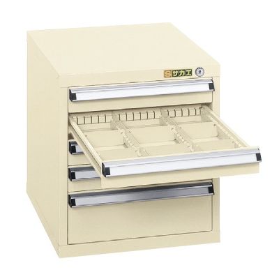 サカエ072-895-0200【商品説明】小さな部品や工具の保管に便利なサカエスモールキャビネット！！●外寸：W390×D400×H420mm●カラー：アイボリー●質量：22kg●引出内寸法：H60：W310×D330×H52mm、H120...