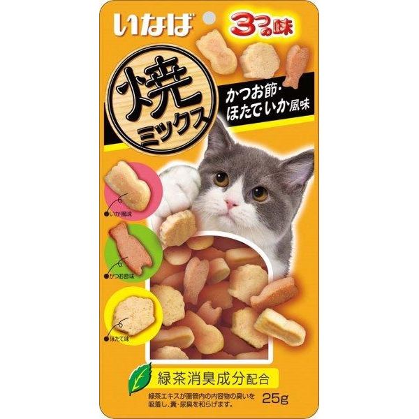 【商品説明】原材料:鶏肉、かつお、かつお節、かつお節エキス、ほたてエキス、いかエキス、酵母エキス、ビタミンE、緑茶エキス、紅麹色素製造国:中国個装サイズ(cm)・重量(g):縦19奥行2横10重量28発売元:いなばペットフード　株式会社製造...