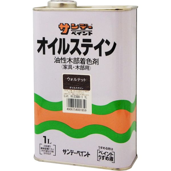 【商品説明】●縦（mm）：65●横（mm）：120●高さ（mm）：195●重量（kg）：約1.0用途●家具、建具、木工品の着色　木製ドア、柱、窓ワク、キャビネット、本棚、工作品など特長●塗りやすく、しかも乾きが速い。●木目を生かして美しく着...